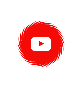 Free High-Quality neon youtube icon for Creative Design