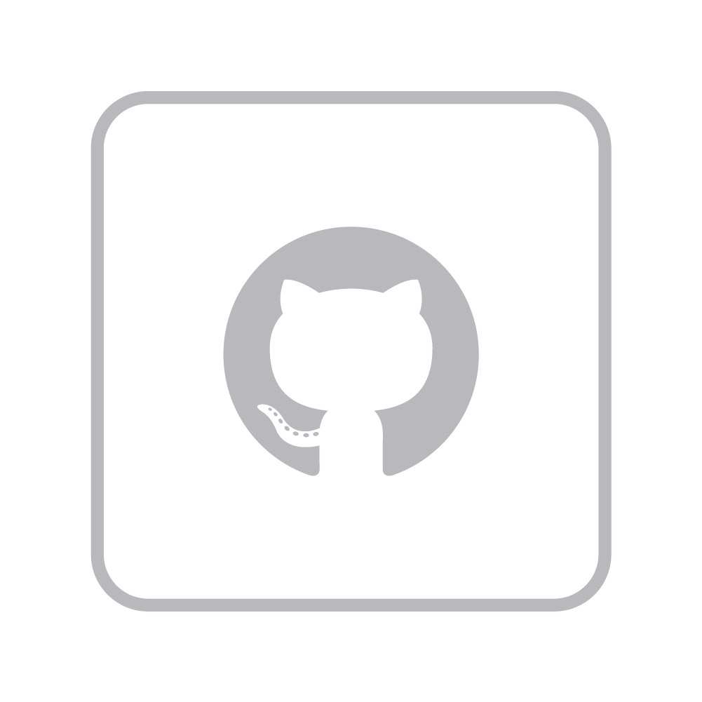 Free High-Quality Gray Outline Square Github icon for Creative Design