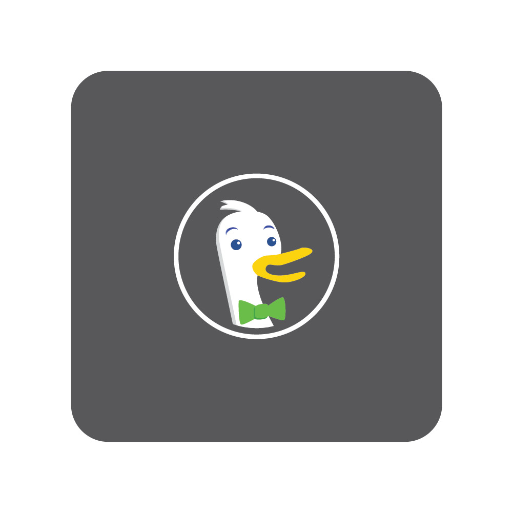 Free High-Quality Dark Gray Background Square DuckDuck Go Symbol for ...