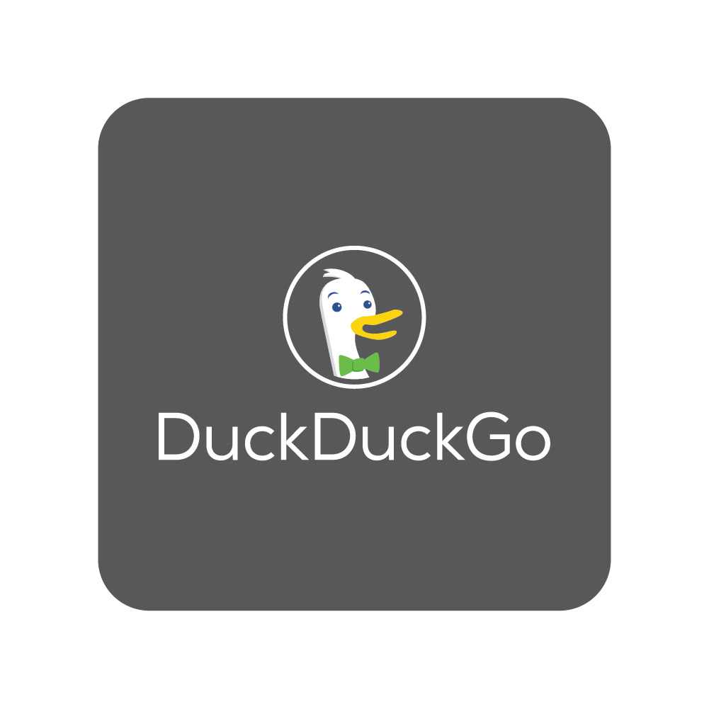 Free High-Quality Dark Gray Background Square DuckDuck Go Logo for ...