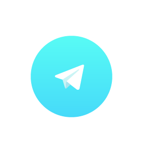 Free High-Quality Telegram circle icon for Creative Design