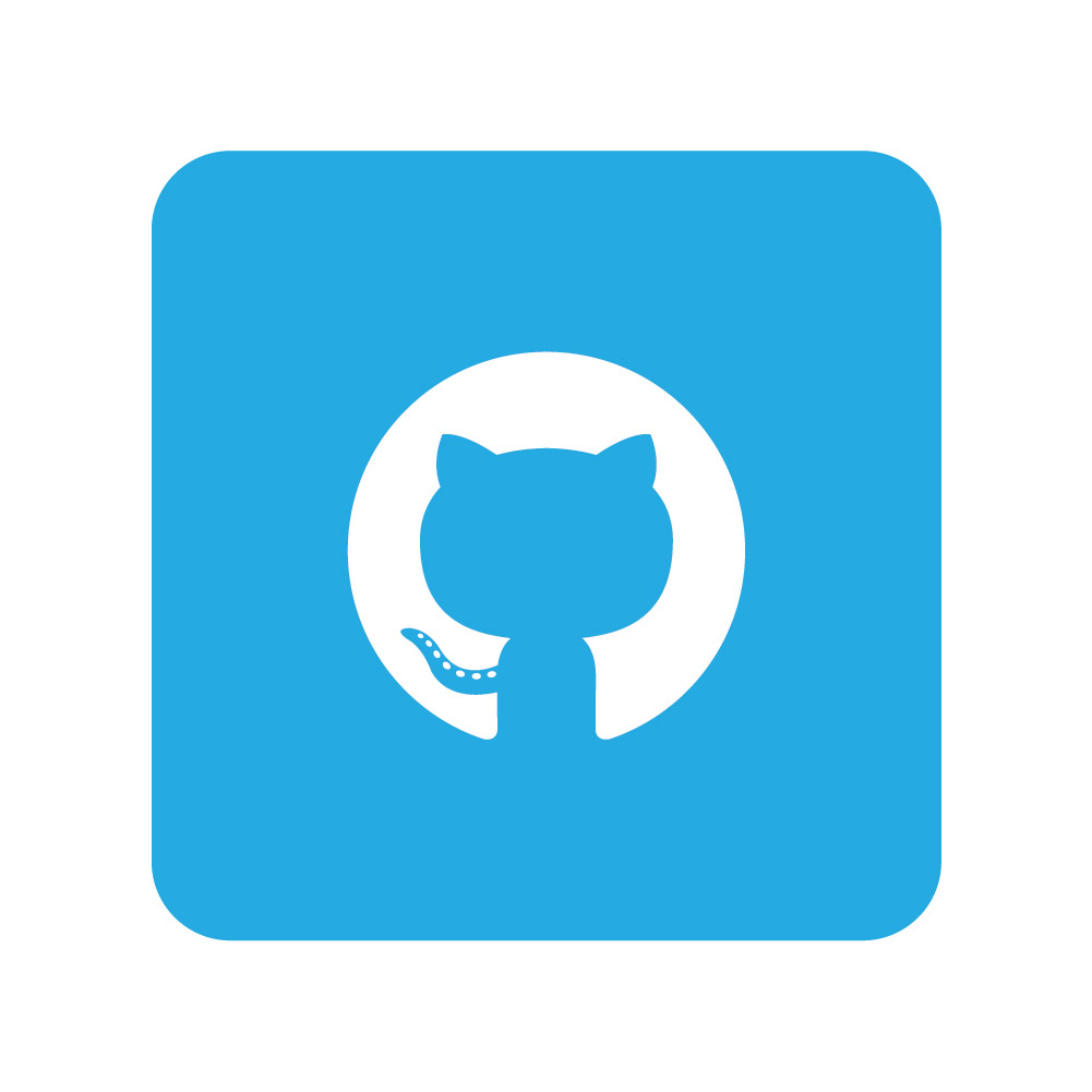 Free High-Quality Skyblue Background Square Github Icon for Creative Design