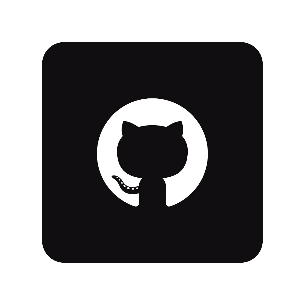Free High-Quality Black Background Square Github Icon for Creative Design