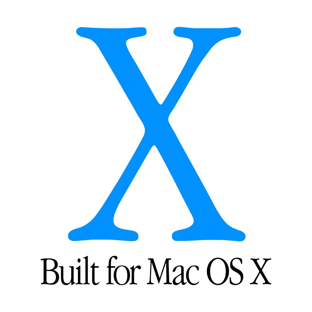 Free High-Quality Built for Mac OS X Logo for Creative Design