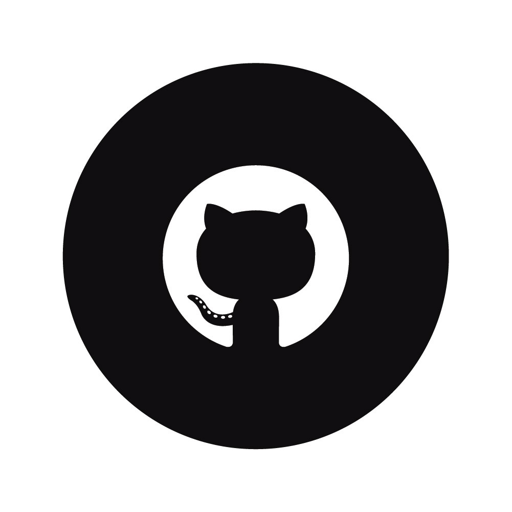 Free High-Quality Black Background Circle Github Icon for Creative Design