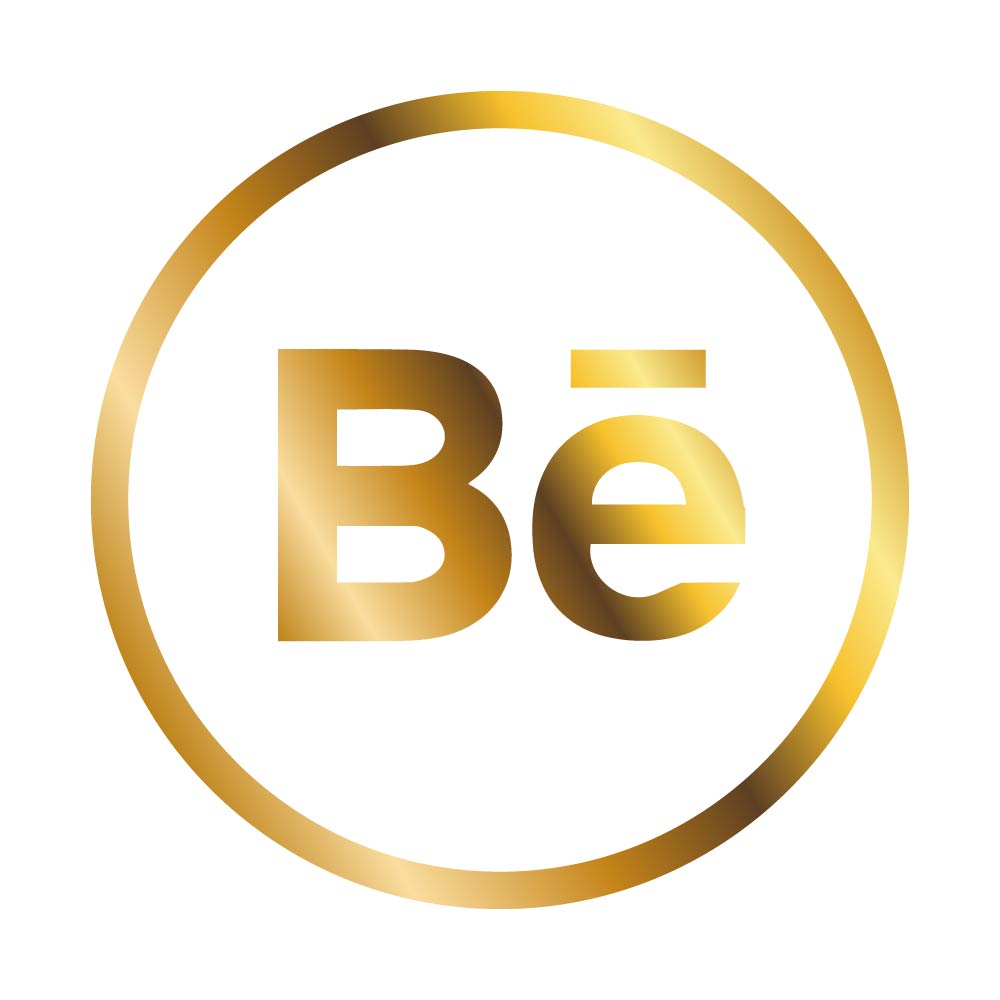 Free High-Quality Behance Logo Outline Golden for Creative Design