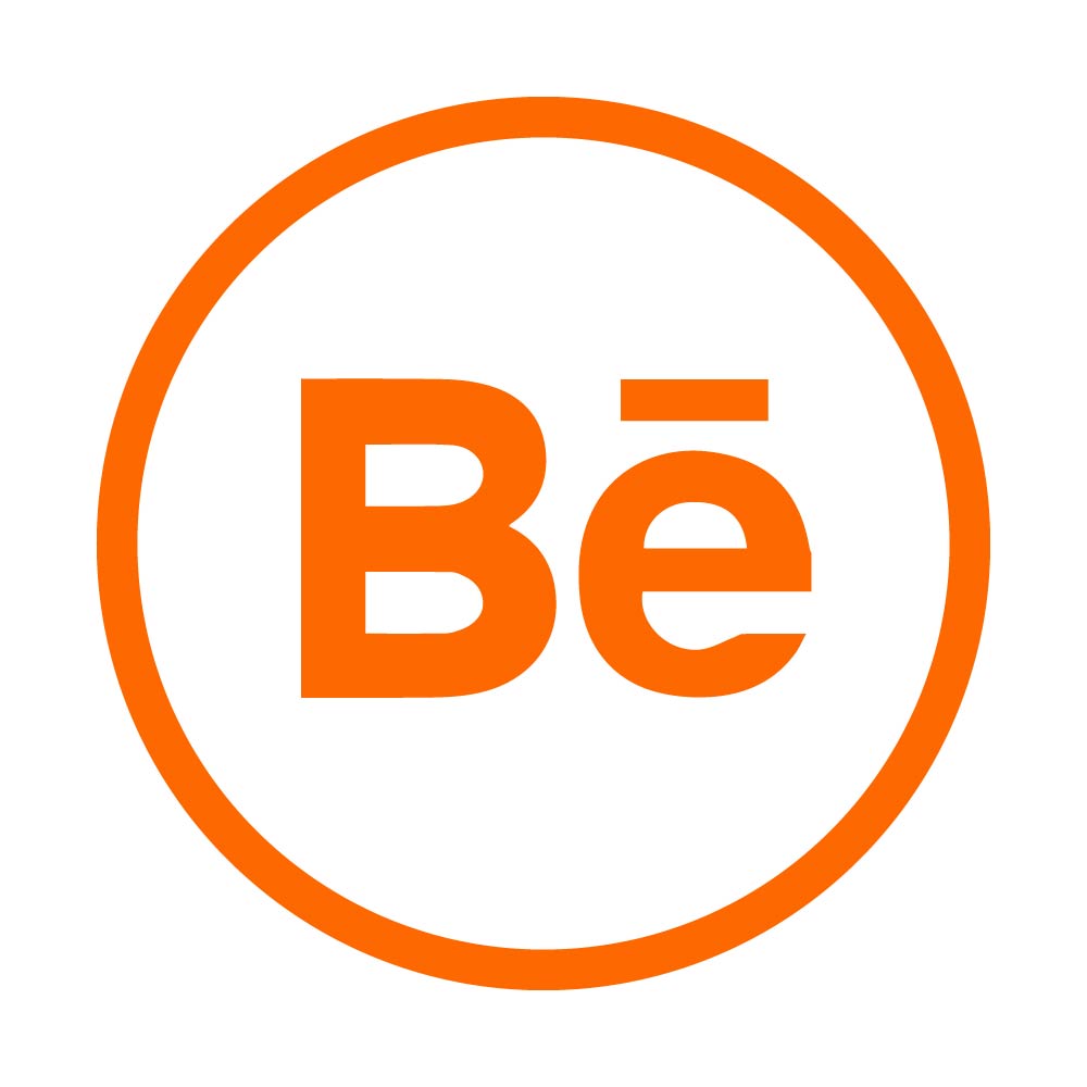 Download Behance Logo Outline Orange in SVG Vector or PNG