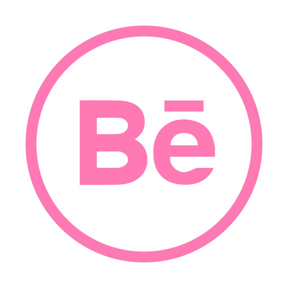Free High-Quality Behance Logo Outline Pink for Creative Design