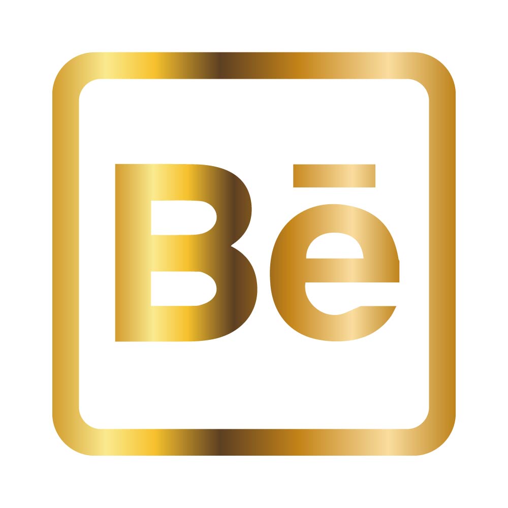 Free High-Quality Behance Logo Png Rounded Square Golden for Creative ...