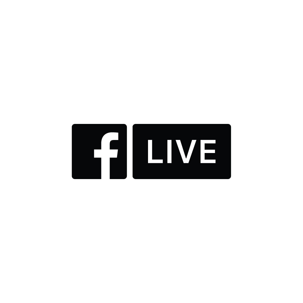 Free High-Quality Black Facebook Live Png Logo for Creative Design