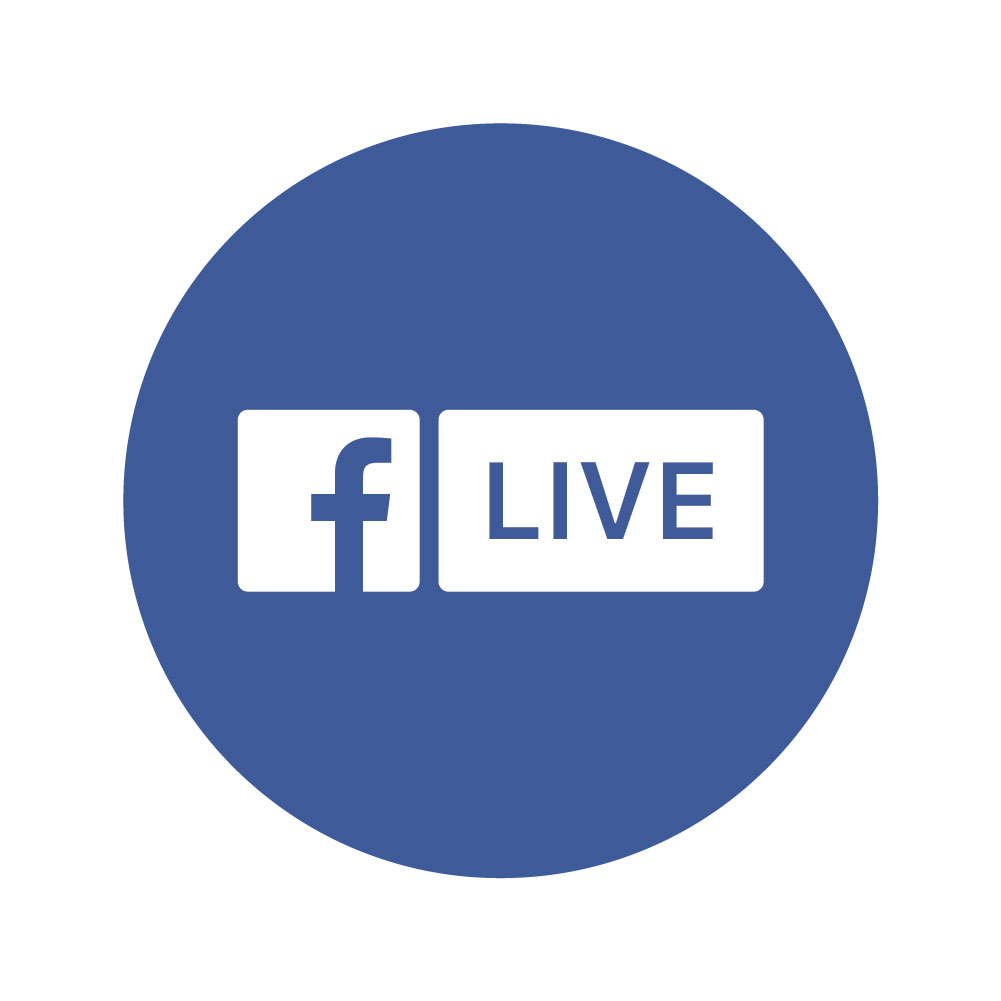 Free High-Quality Blue Background Facebook Live Logo for Creative Design