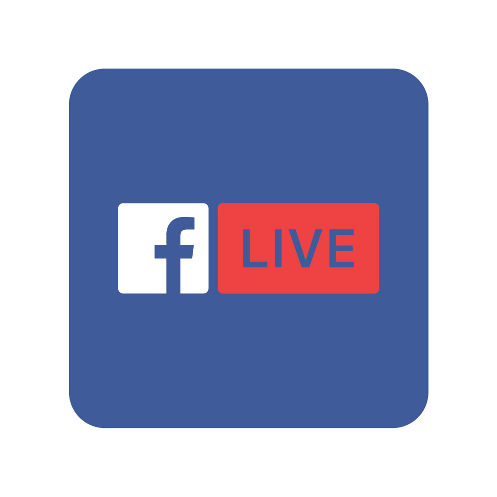 Free High-Quality Blue Background Square Png Live Logo for Creative Design