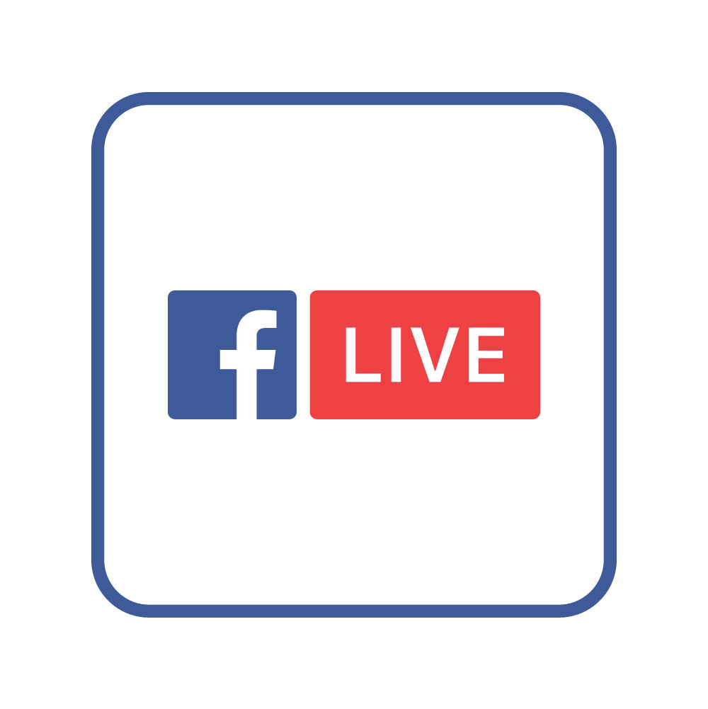 Free High-Quality Blue Outline Facebook Live Logo for Creative Design