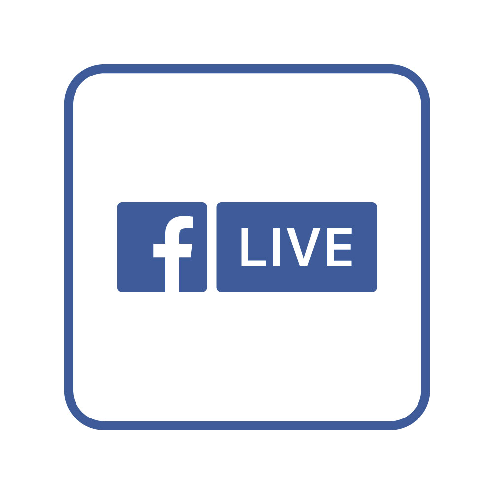 Free High-Quality Blue Outline Png Facebook Live Logo for Creative Design