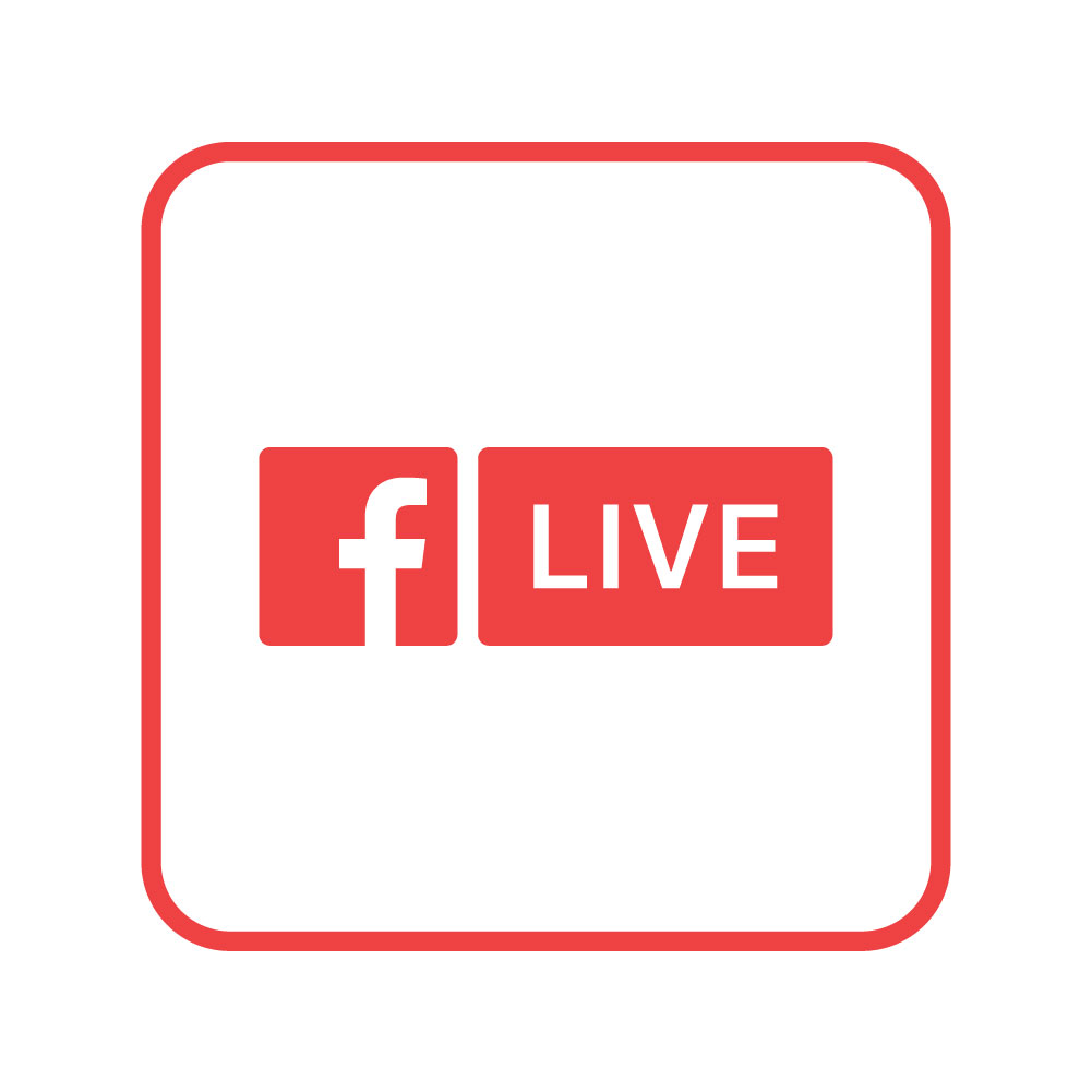 Free High-Quality Red Outline Png Facebook Live Logo for Creative Design