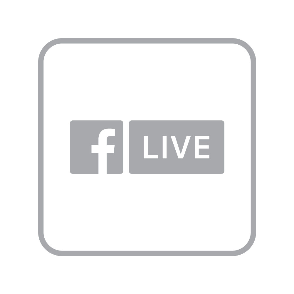 Free High-Quality Grey Outline Facebook Live Logo for Creative Design