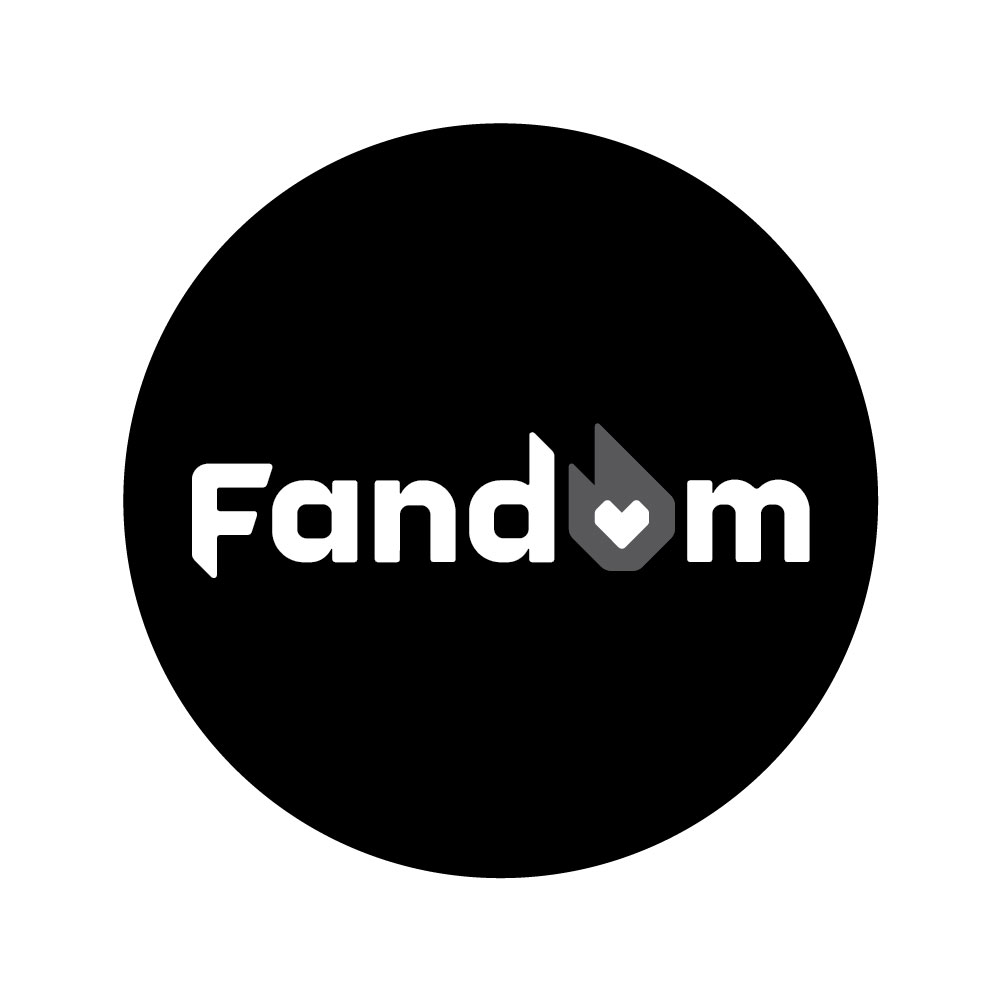 Free High-Quality Black Background Fandom Circle Logo for Creative Design