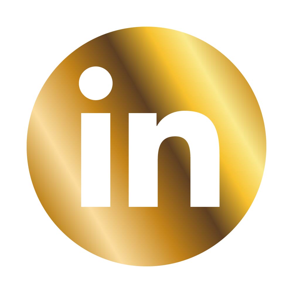 Free High-Quality Golden Linked In Logo Circle for Creative Design