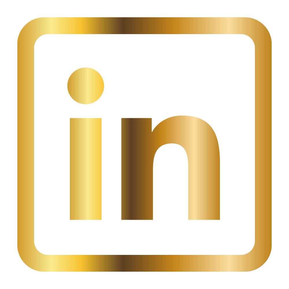 Free High-Quality Square Linked In Logo Outline Golden for Creative Design