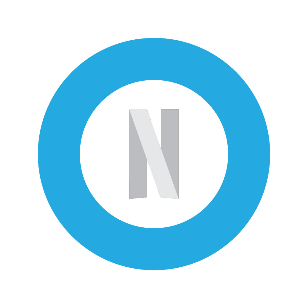 Free High-Quality Bold Blue Outline Netflix Logo for Creative Design