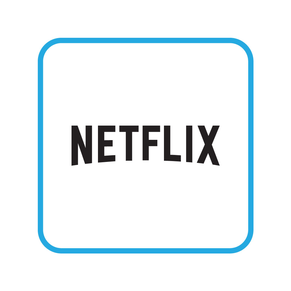Free High-Quality Blue Outline Black Netflix Logo for Creative Design