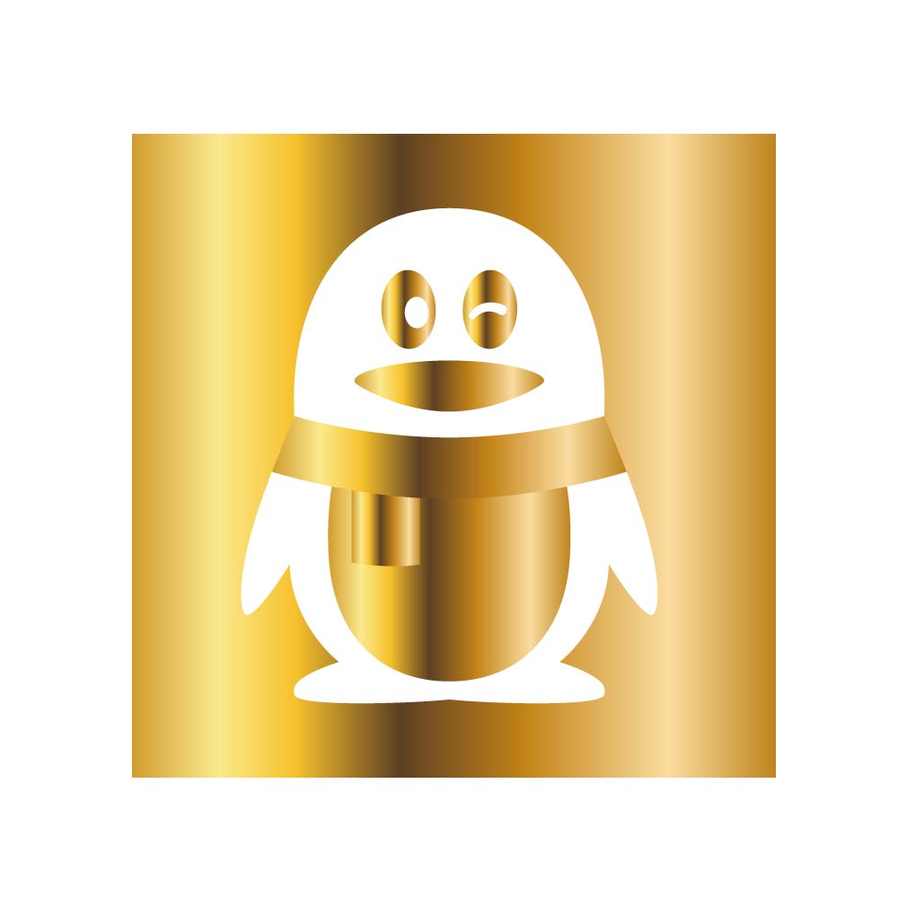 Free High-Quality Golden QQ International Logo Square for Creative Design