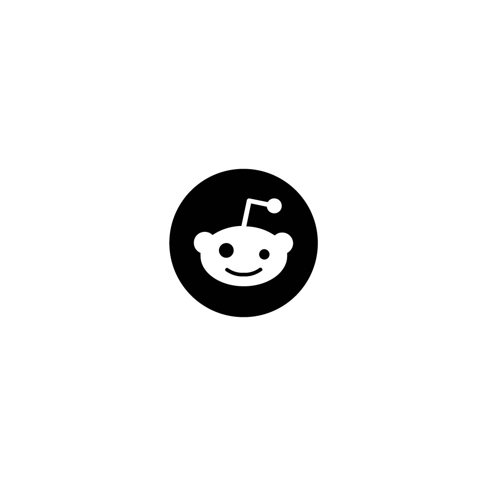 Free High-Quality Black Color Reddit Symbol Logo for Creative Design