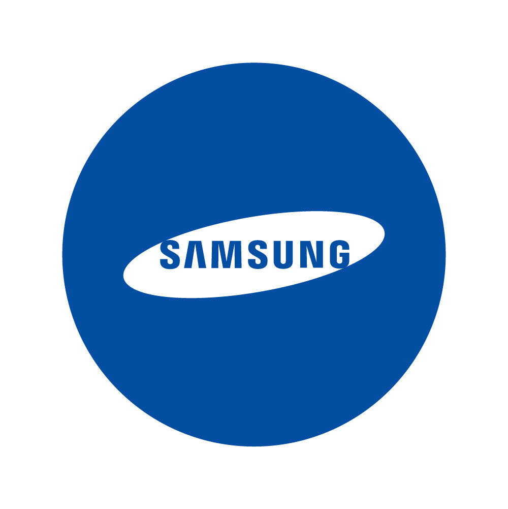 Free High-Quality Blue Background Circle Samsung Logo for Creative Design