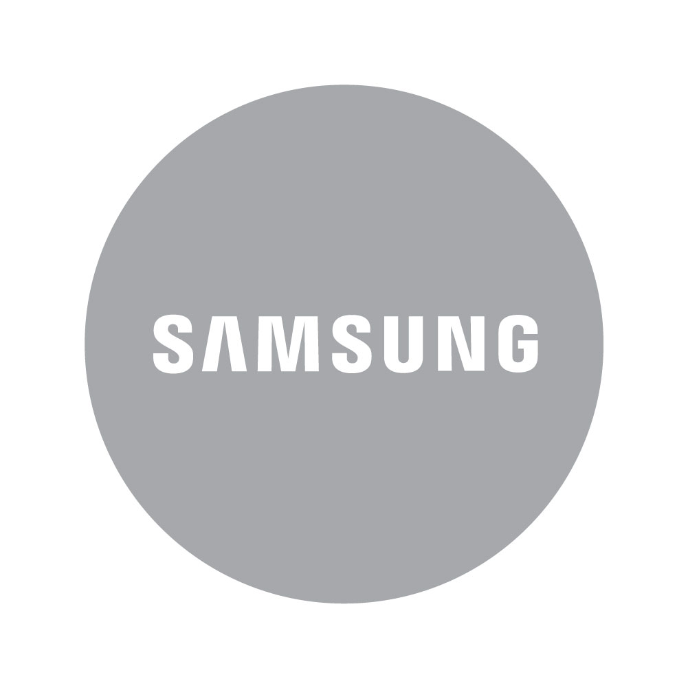 Free High-Quality Grey Background White Samsung Logo for Creative Design