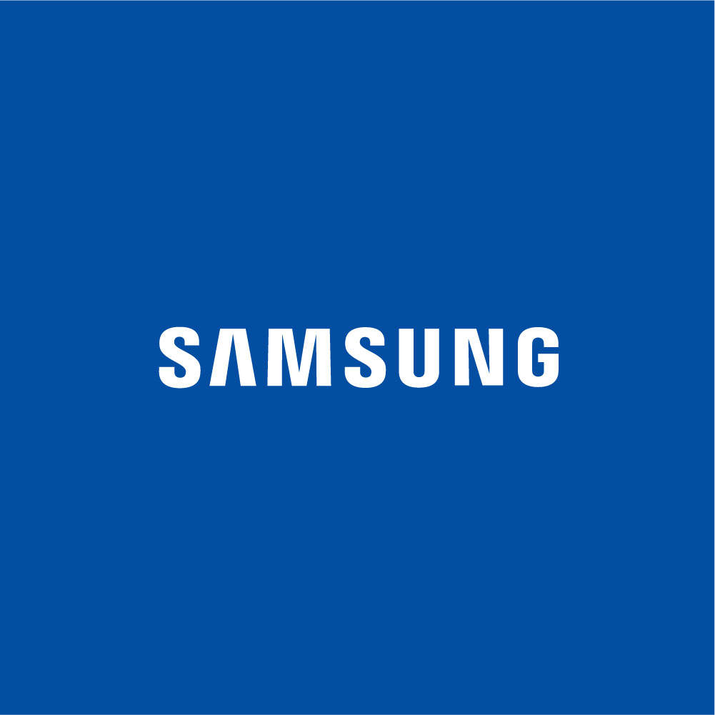 Free High-Quality Blue Background Samsung Logo Svg for Creative Design