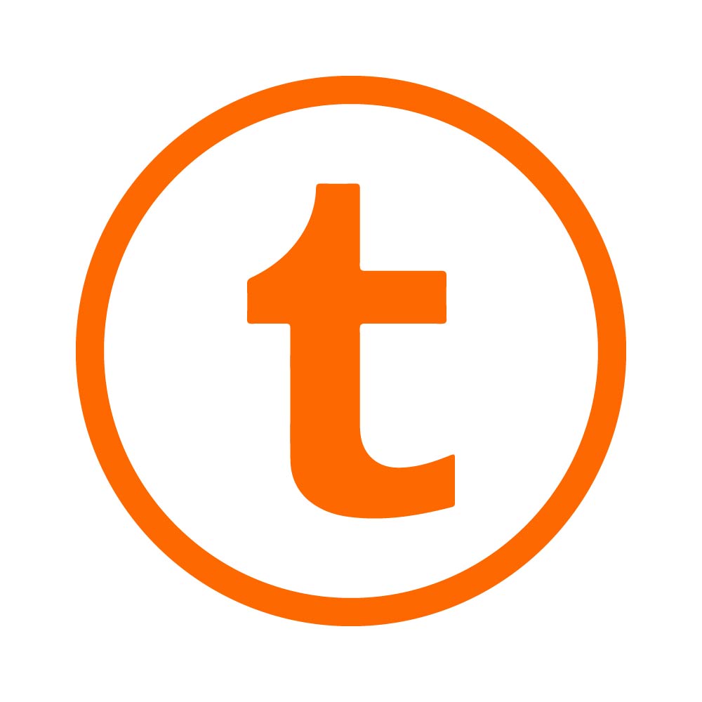 Free High-Quality Orange Tumblr Logo Outline for Creative Design