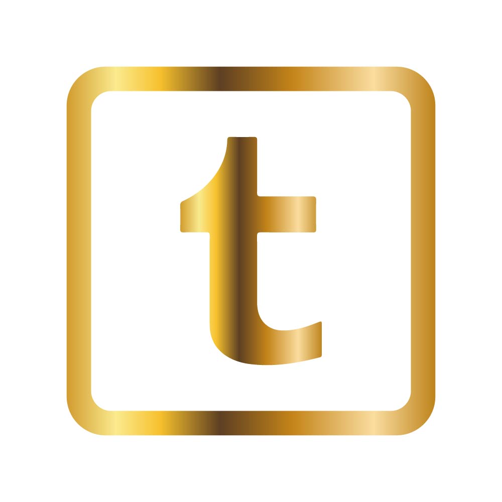 Free High-Quality Golden Tumblr Logo Square for Creative Design