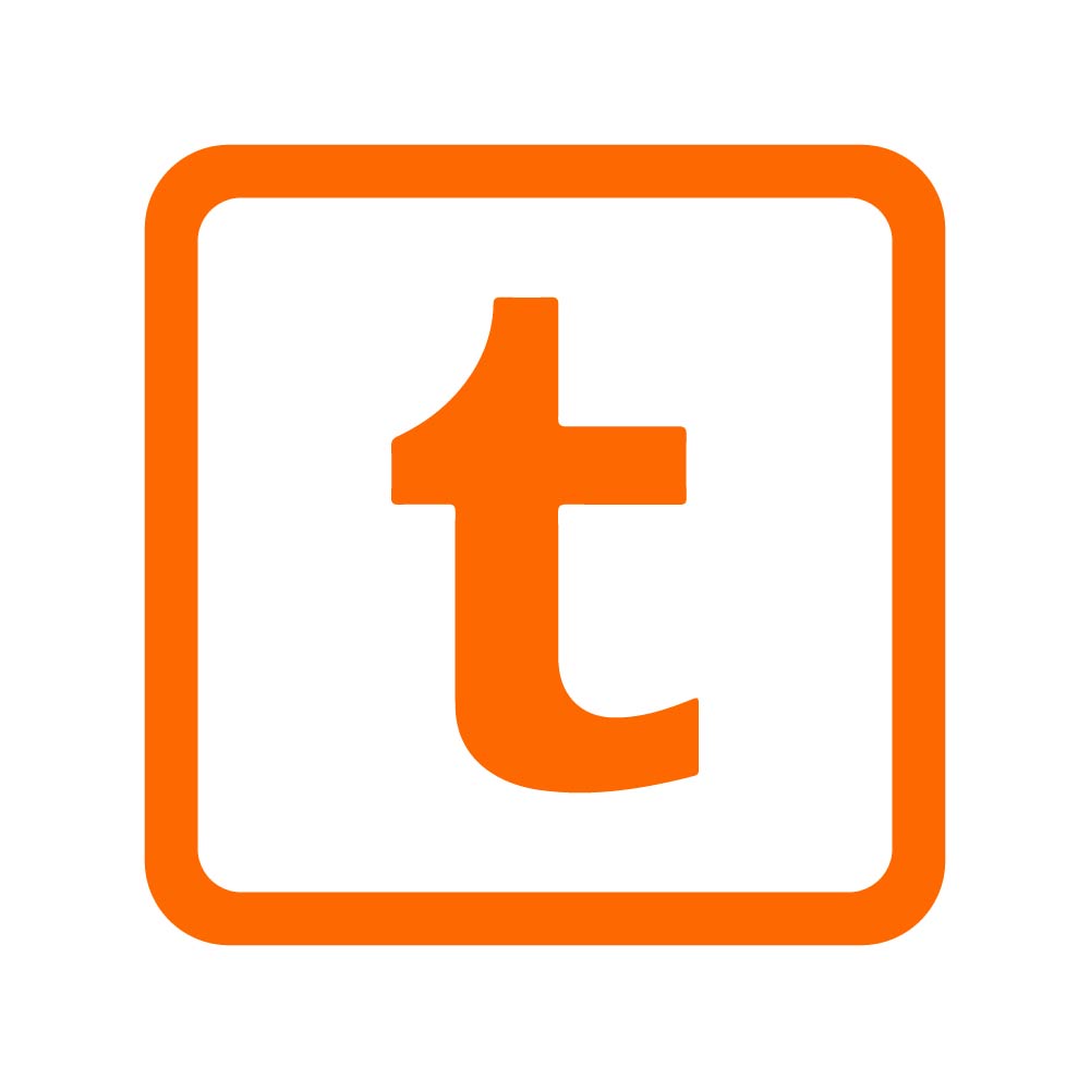 Free High-Quality Orange Tumblr Logo Square for Creative Design