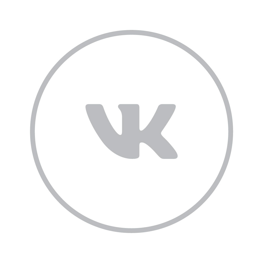 Free High-Quality Grey Outline Circle Vk Logo for Creative Design