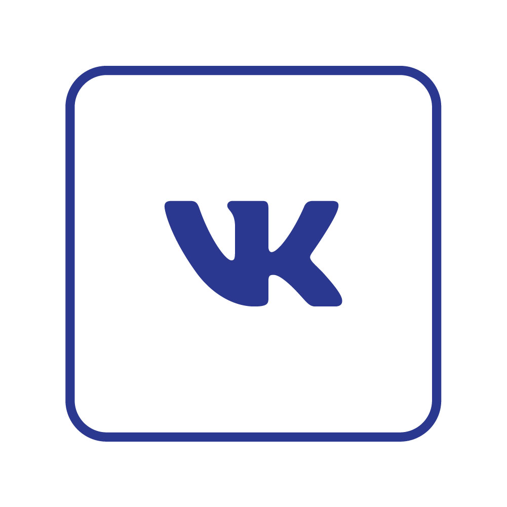 Free High-Quality Dark Blue Outline Square Vk Logo for Creative Design
