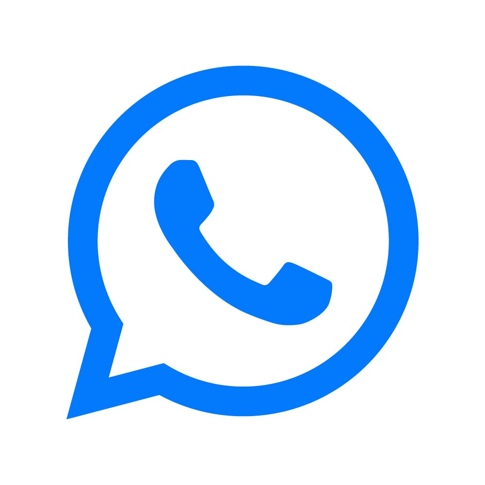 Free High-Quality Blue Whatsapp Logo Outline for Creative Design