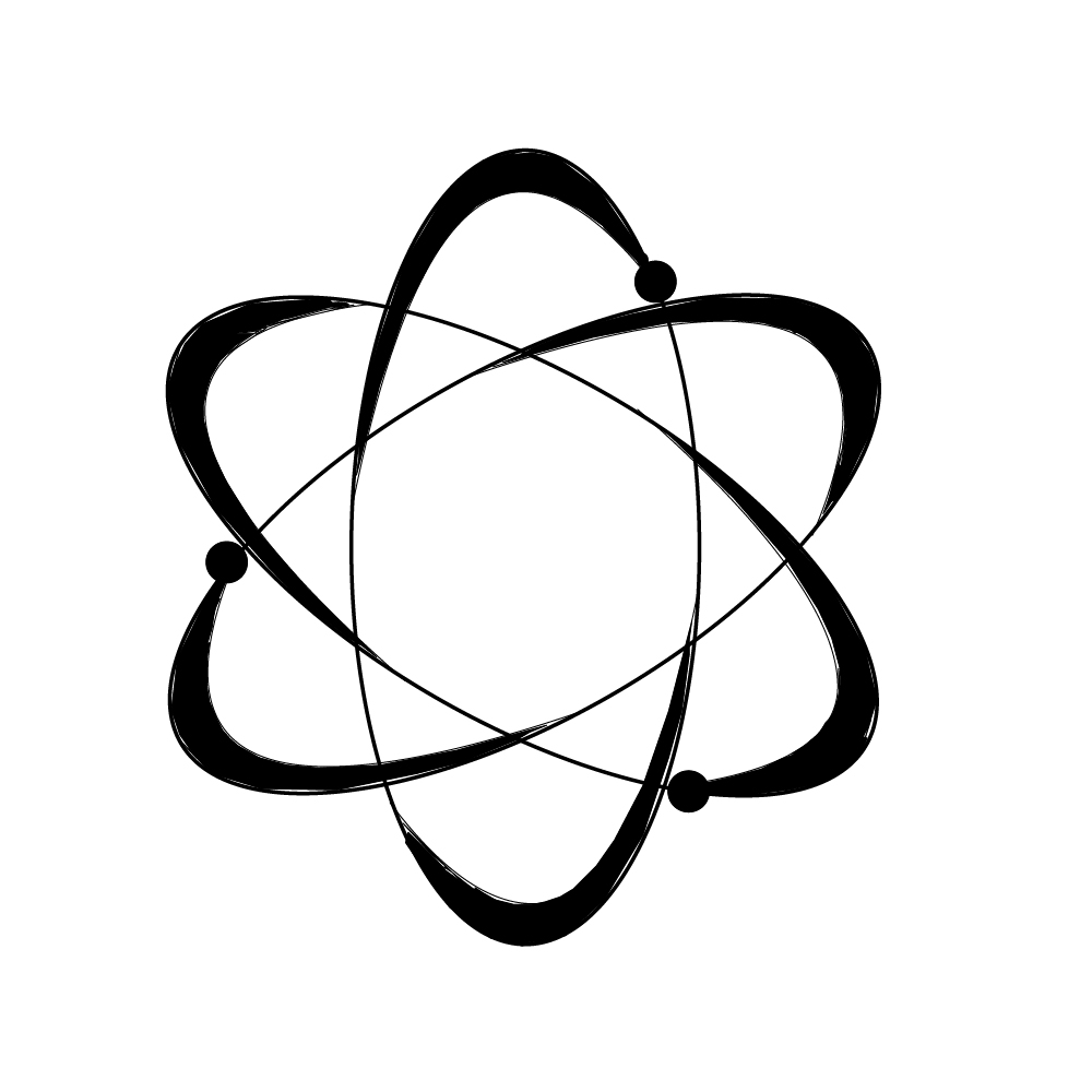 Free High-Quality Atom Black Logo for Creative Design