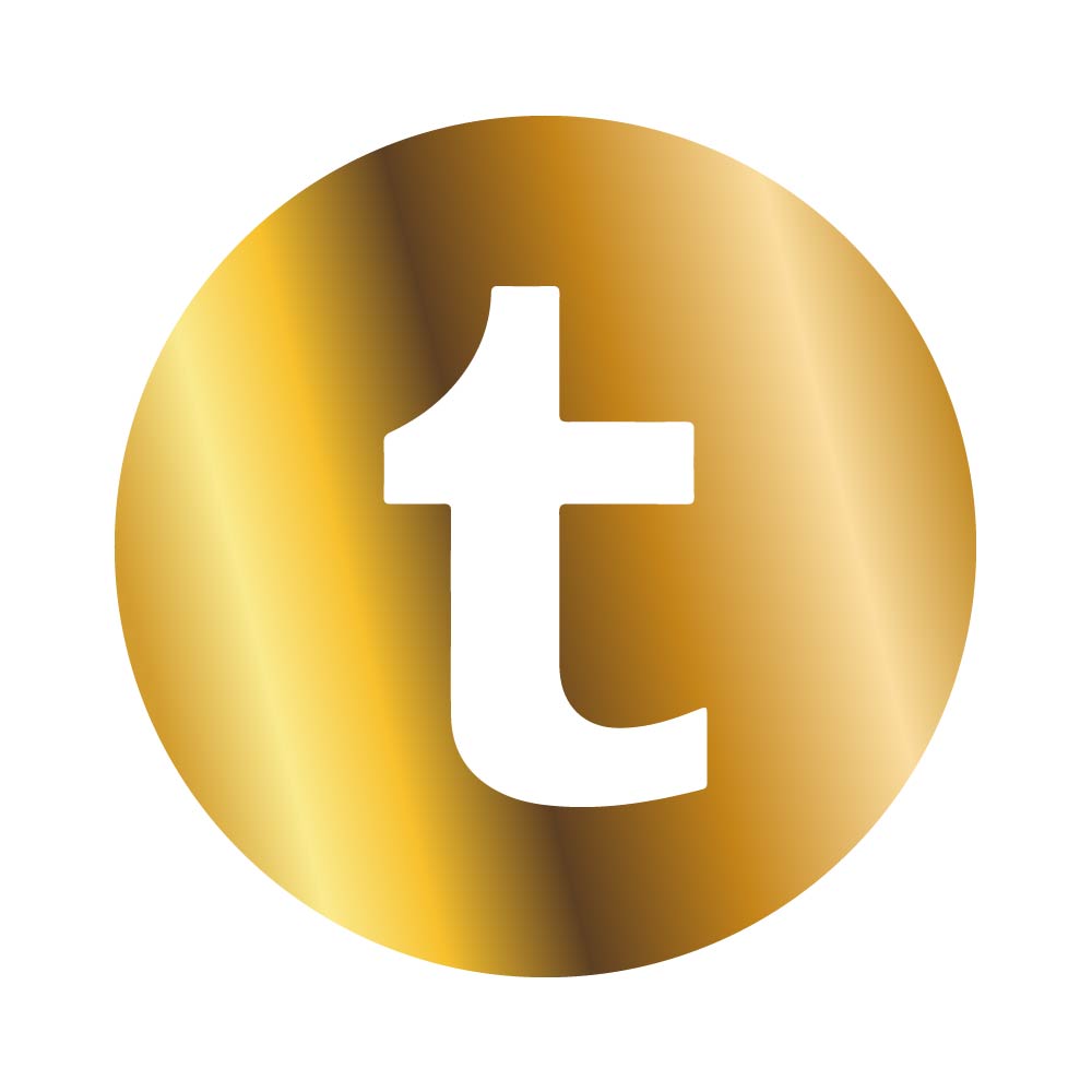 Free High-Quality Golden Tumblr Logo Circle for Creative Design