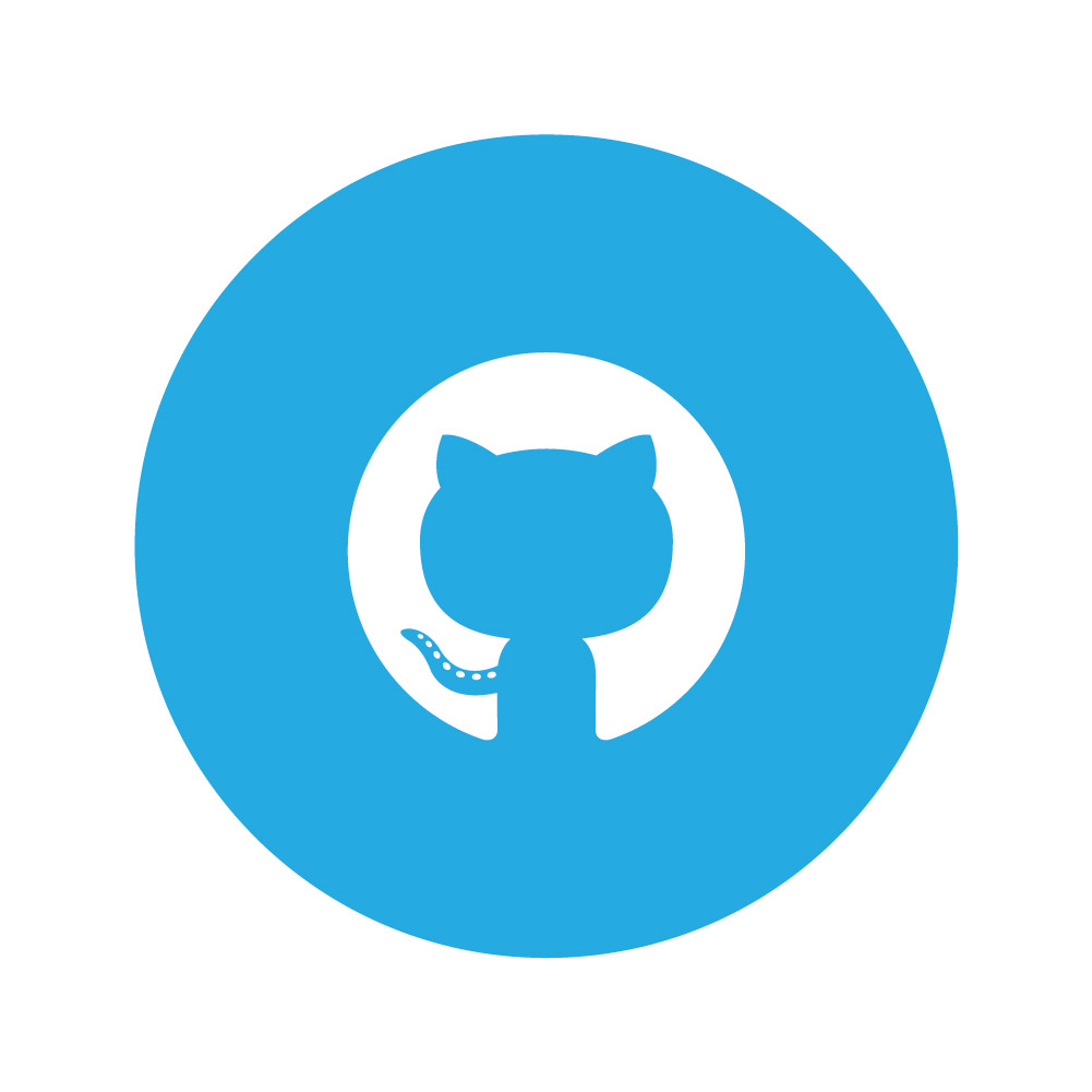 Free High-Quality Skyblue Background Circle Github Icon for Creative Design