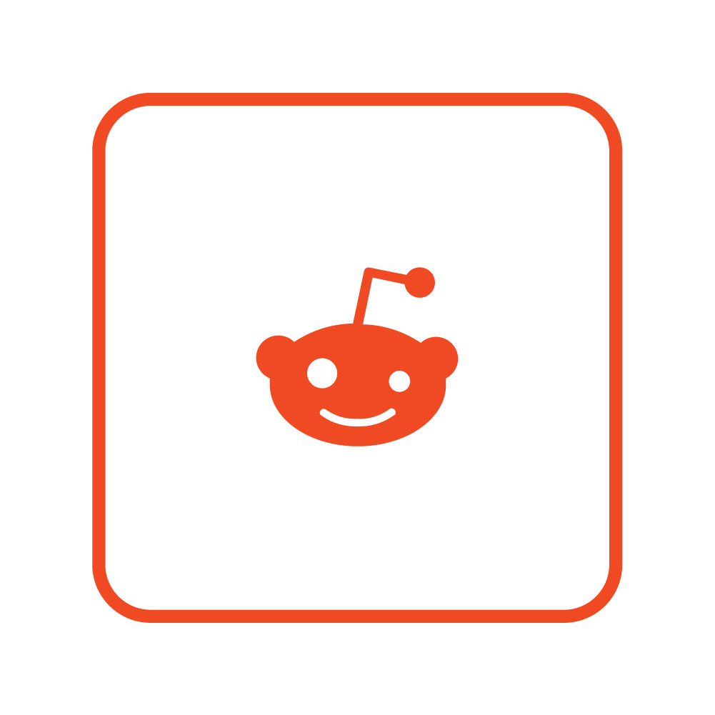 Free High-Quality Orange Outline Square reddit Symbol Logo for Creative ...