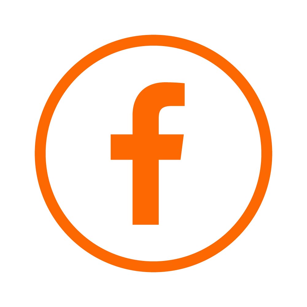 Free High-Quality Facebook Logo Outline Orange for Creative Design