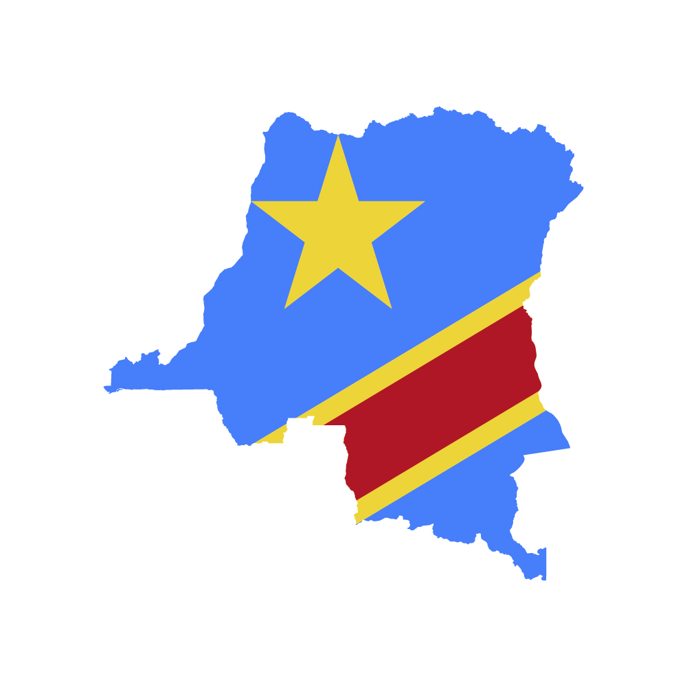 Free High-Quality Flag map of the Democratic Republic of the Congo Logo ...