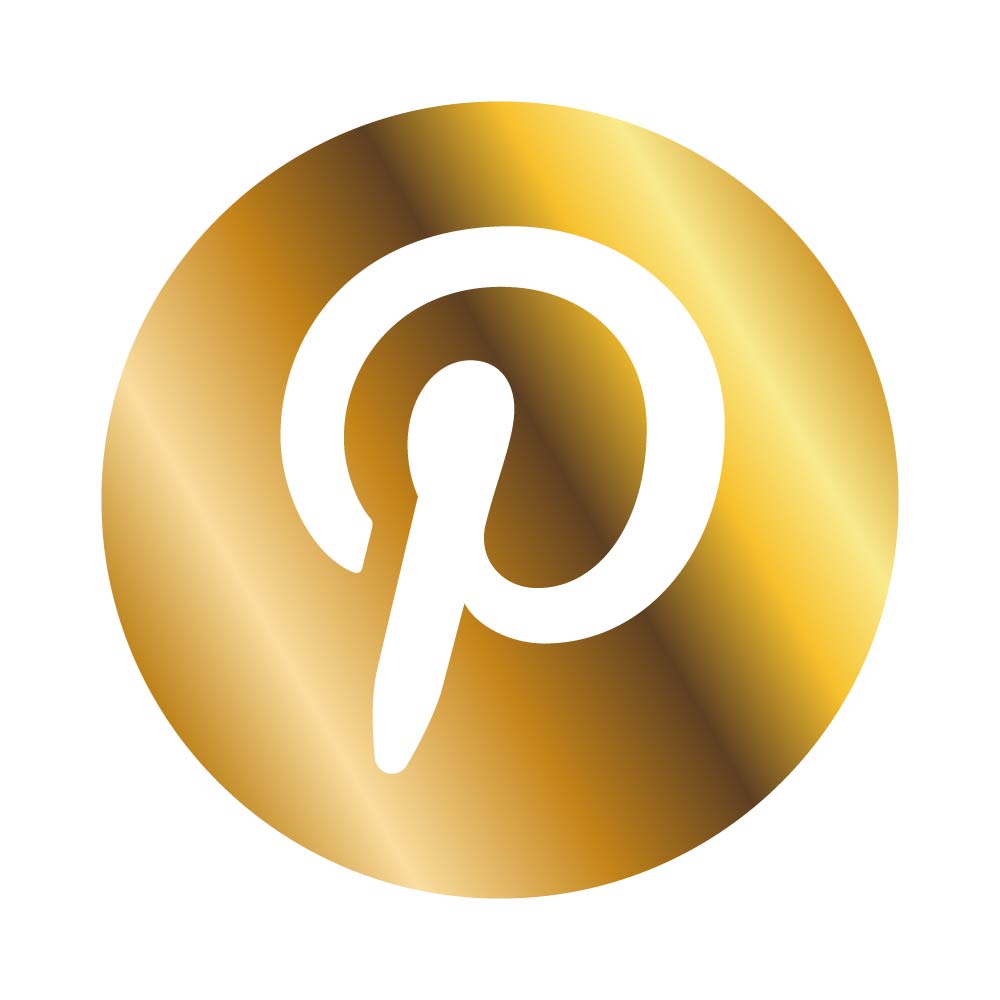 Free High-Quality Golden Pinterest Logo Circle for Creative Design