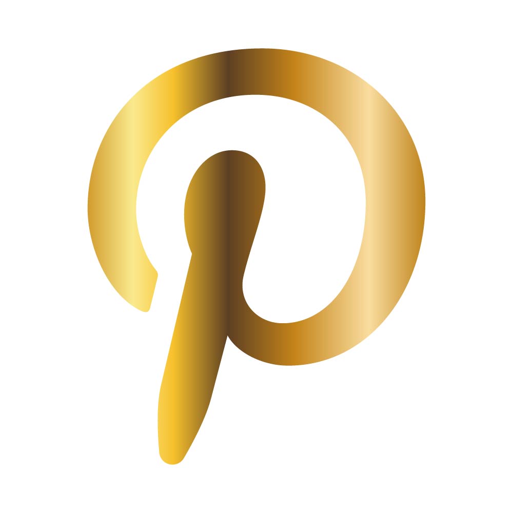 Free High-Quality Pinterest Logo Icon Golden for Creative Design