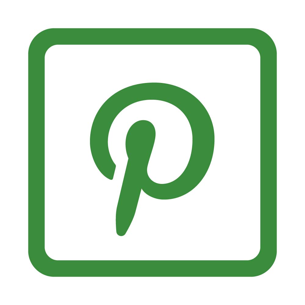 Free High-Quality Outline Green Pinterest Logo Square for Creative Design
