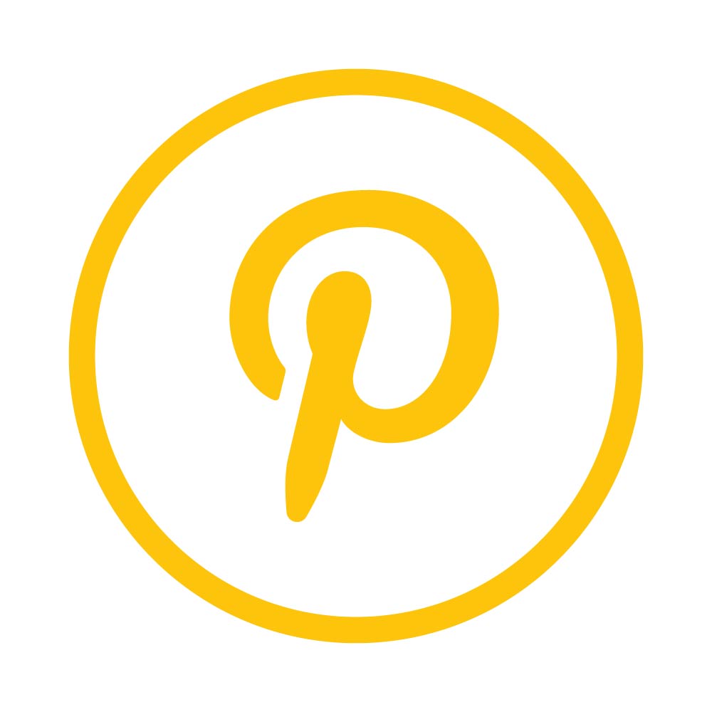Free High-Quality Pinterest Logo Outline Circle Yellow for Creative Design