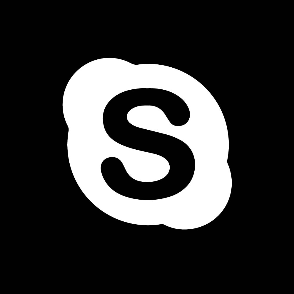 Free High-Quality Skype Logo Black Background for Creative Design