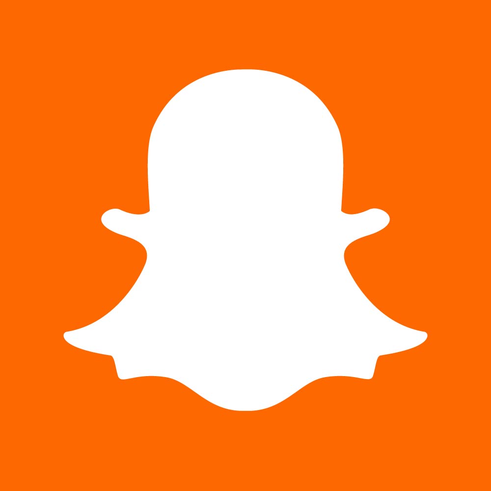 Free High-Quality Snapchat Logo Orange Background for Creative Design