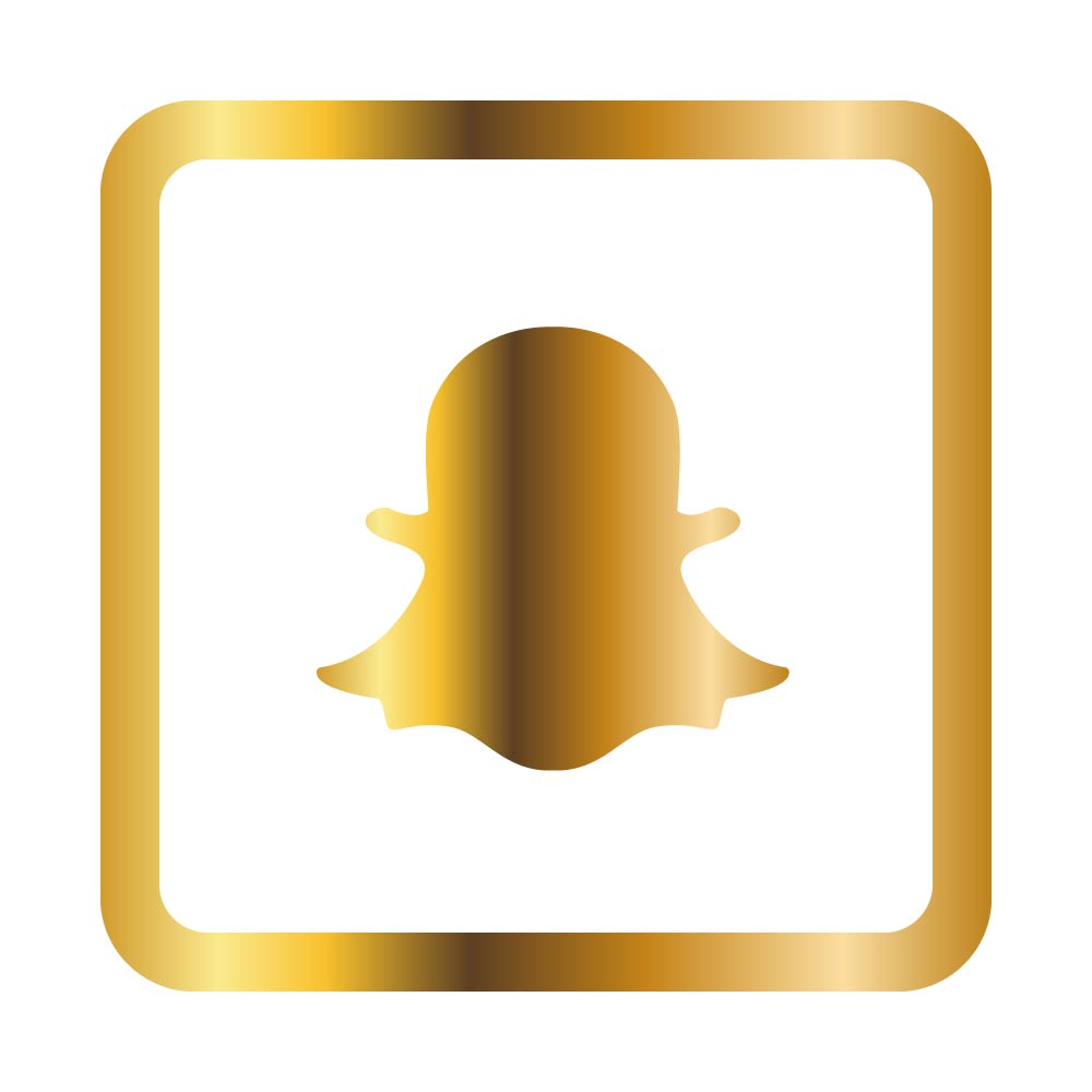 Free High-Quality Golden Snapchat Logo Square for Creative Design