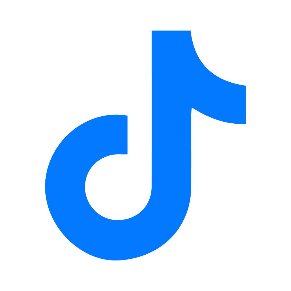 Free High-Quality blue tiktok icon for Creative Design